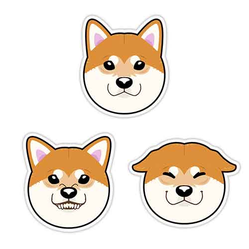Shiba Inu Expressions Sticker Set – INSTACTIONS CHAPARICHY GIFTS SHOP